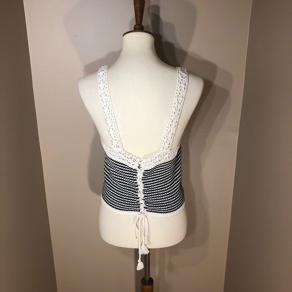 aerie | Tops | Nwotaerie Knit Cropped Tank Top W Crochet | Poshmark